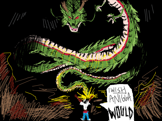 Ghetto Goku summons Shenron