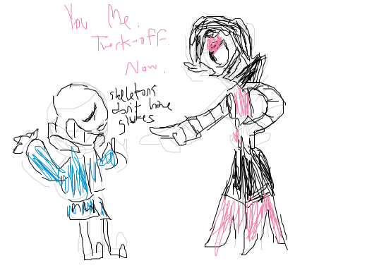 Twerk battle between Sans and Mettaton