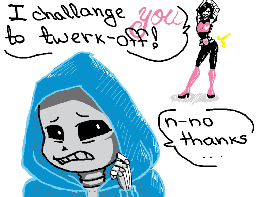 Twerk battle between Sans and Mettaton
